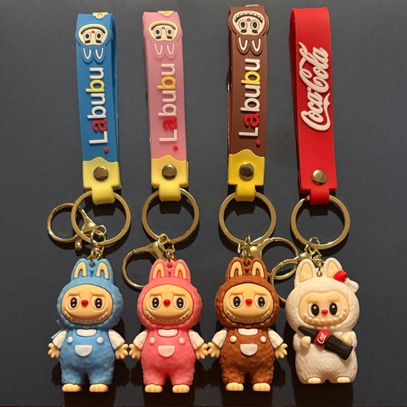 Labubu | Accessories | Bundle Coca Cola And Labubu Character Keychains ...
